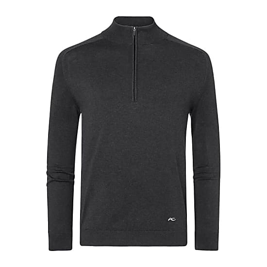 Kjus MEN KIRK HALF-ZIP PULLOVER, Black Melange - Fast and cheap ...